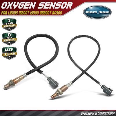 2Pcs Upstream & Downstream O2 Oxygen Sensor for Lexus IS200t IS300 ...