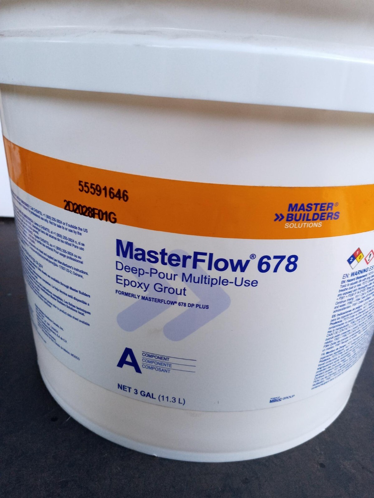 Master Builders MasterFlow 678 Deep-pour multiple-use epoxy grout, 3 ...