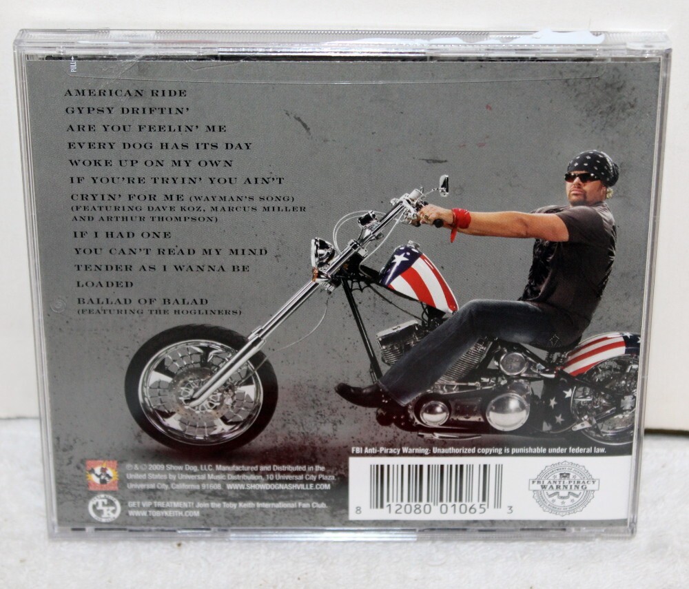 Toby Keith ~ American Ride ~ 2009 Show Dog ~ Used CD ~ VG+ 812080010653 ...