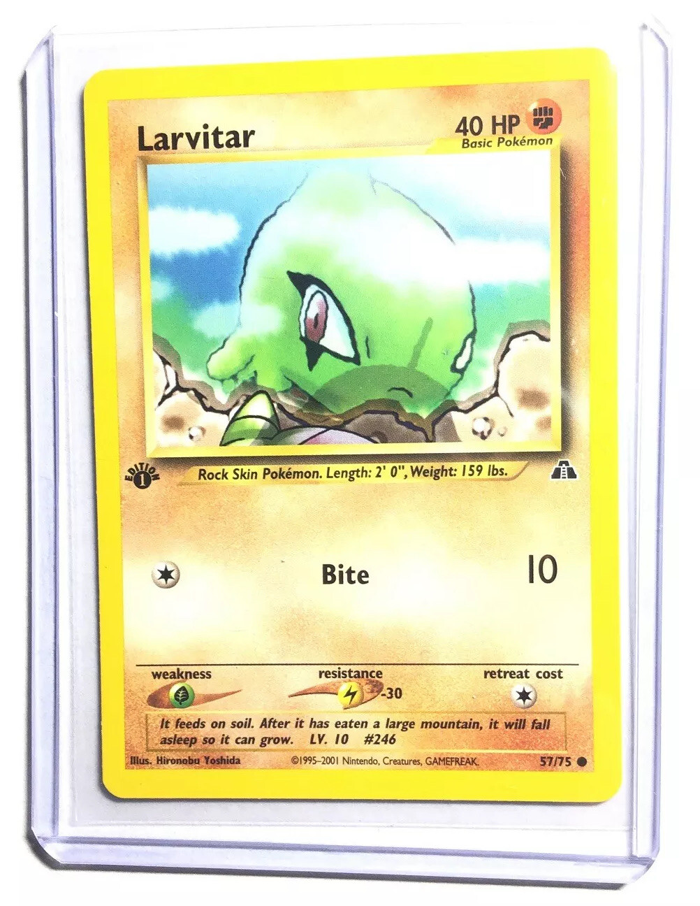 LARVITAR - 1st Edition Neo Discovery - 57/75 - Common - Pokemon Card ...