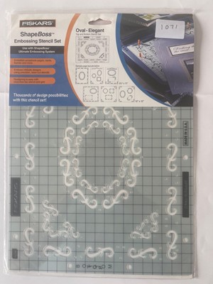 Fiskars ShapeBoss +Embossing Stencil Set 'Oval-Elegant' | eBay