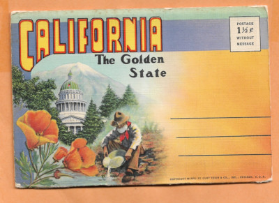 CALIFORNIA THE GOLDEN STATE TWO SIDED POSTCARD BOOKLET 9 POSTCARDS | eBay
