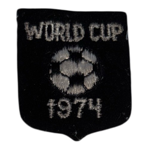 Vintage FIFA World Cup 1974 West Germany Soccer Black White Embroidered ...