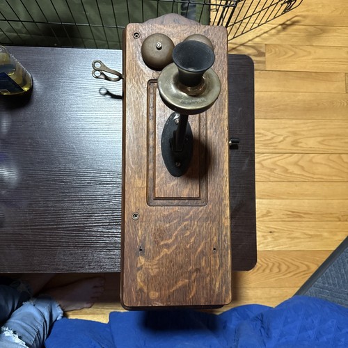 Antique Vintage Kellogg Chicago USA Wall Crank Phone | eBay