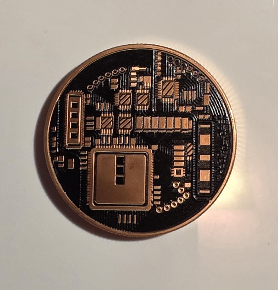 Copper Coin 1 Ounce 999 Copper Bitcoin Design Coin - Black/copper | eBay