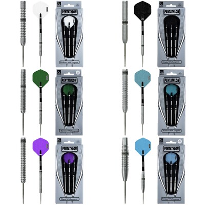 Darts Set PENTATHLON™ Tungsten 90% Dart Barrels, Flights, Shafts CHOOSE ...