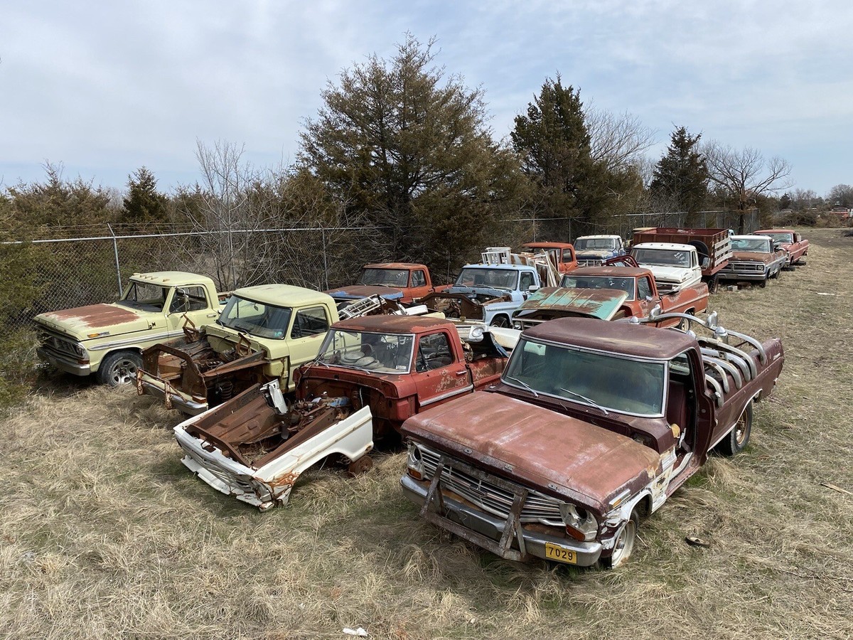 Old Ford Truck Junk Yards Old Overgrown Salvage Yard! Chevy & Ford