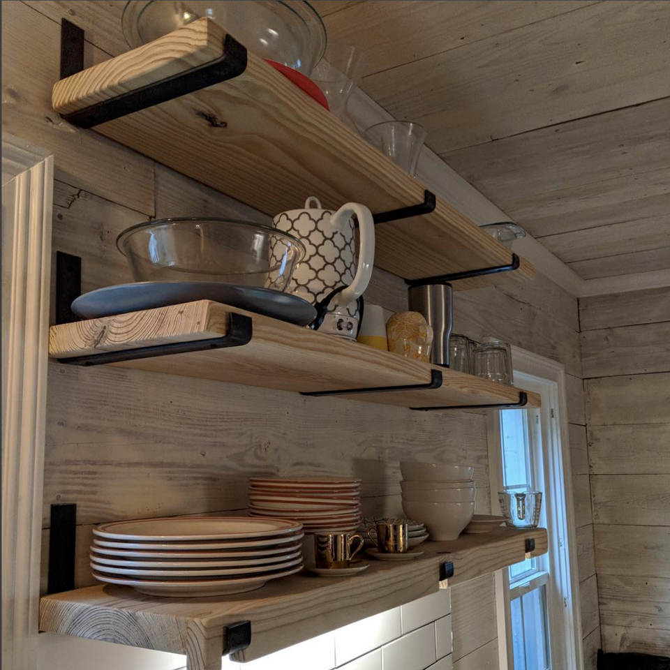 2 Pack - Hook Shelf Brackets, J Bracket, Metal Shelf Bracket ...