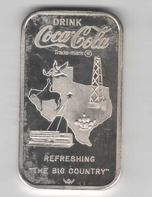 Texas Coca-Cola Bottling Company 75 Years 999 Silver Coin Ingot | eBay