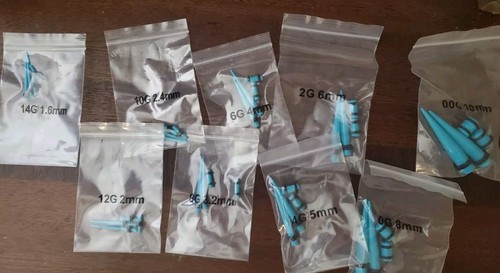 36 Pcs Acrylic Ear Gauges Taper Ear Plug Tunnel Stretching Kit Colorful ...