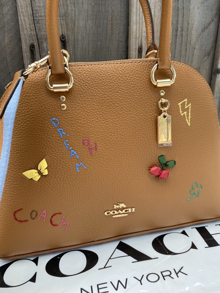 NWT COACH C8281 Katy Satchel In Leather With Diary Embroidery Penny ...