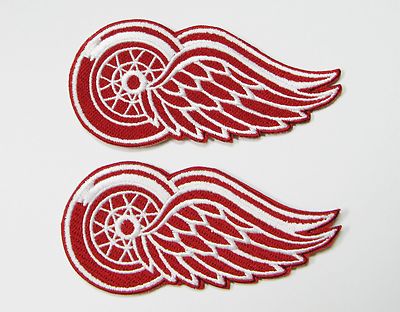 (1) LOT OF (2) DETROIT RED WINGS PATCH PATCHES (4" X 2" ea.) ITEM # 80 ...