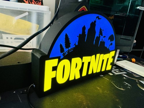 Fortnite Light Up Sign - Unique Wall Art Decoration - USB powered | eBay
