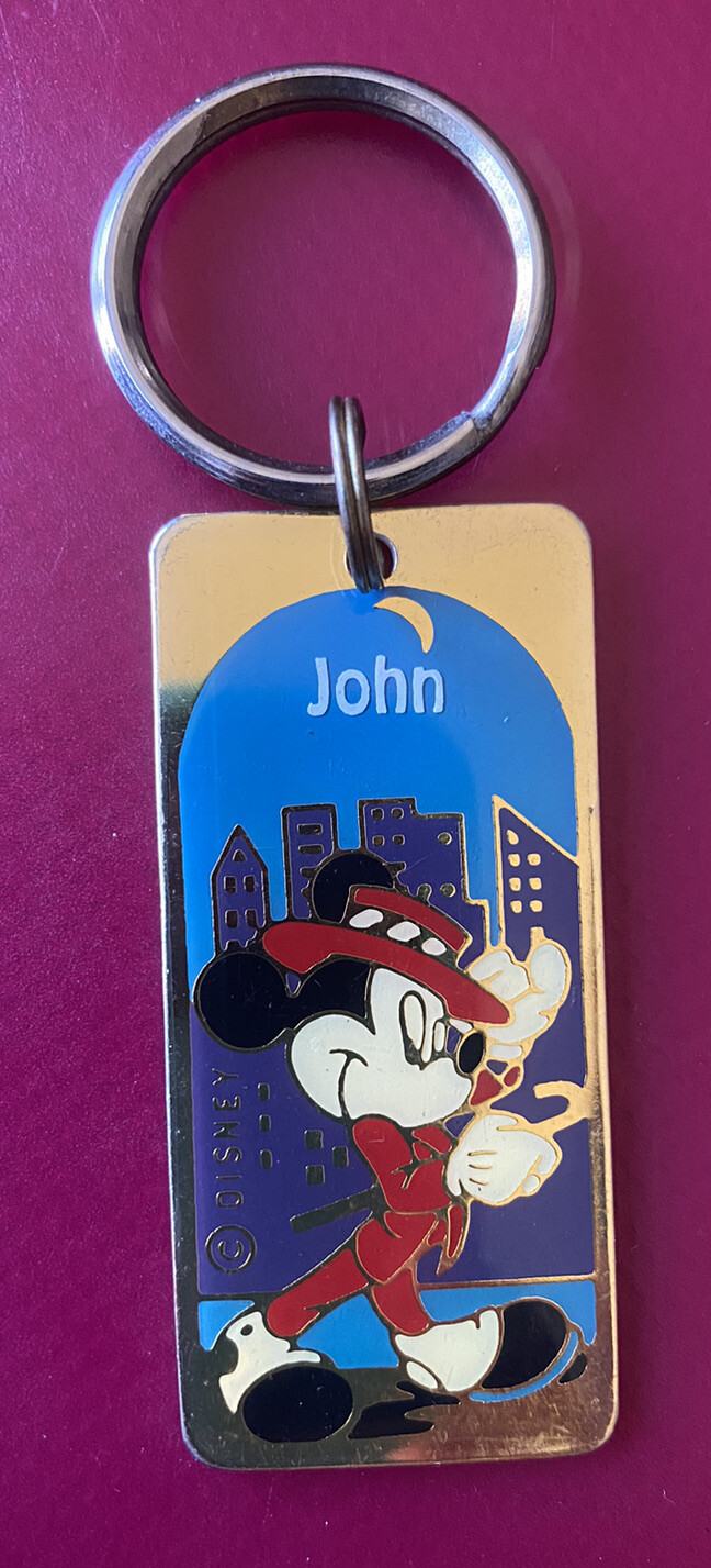 Vintage 90’s Mickey Mouse Metal Keychain Walt Disney World John | eBay