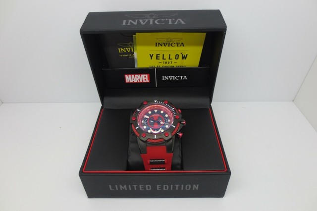 Invicta Marvel Deadpool Men's 50mm Bolt Ltd Edition Chronograph Watch ...