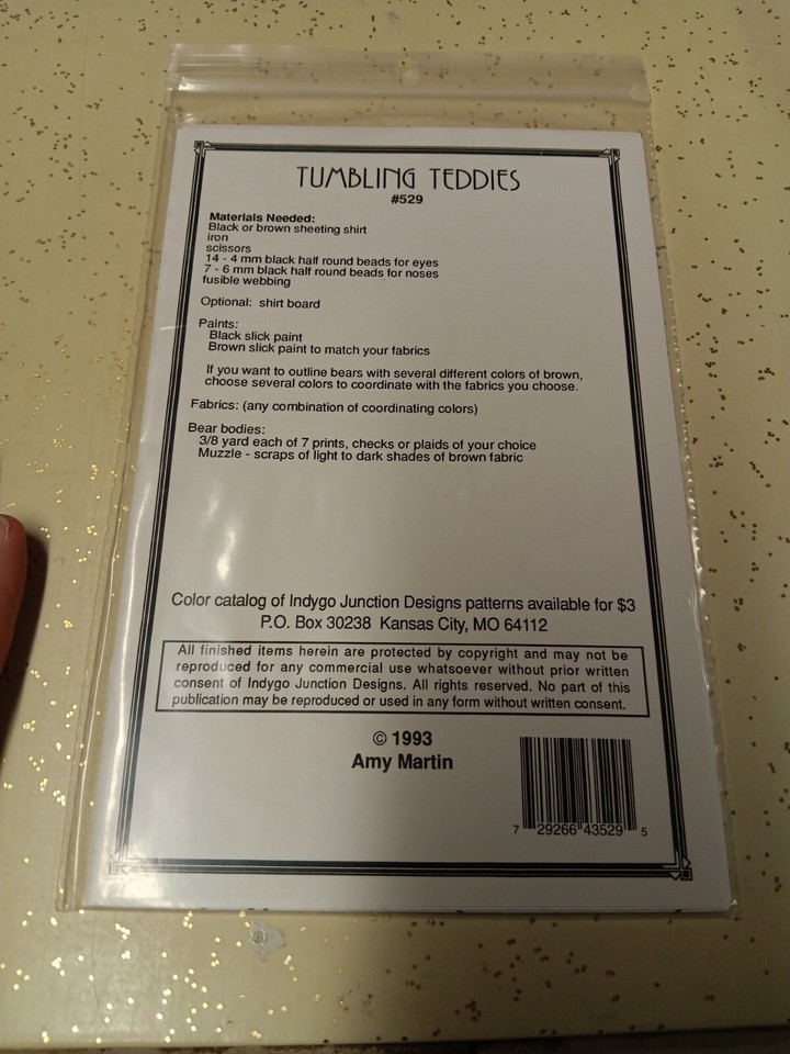 Indygo Junction Designs Tumbling Teddies (Pattern) | eBay