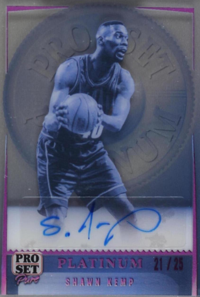 2023 Leaf Pro Set Pure - Platinum Autographs Shawn Kemp #P-SK2 Magenta ...