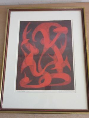 1963 Ray H. French (Imp) "Fire Dance" 7/35 original signed Print Framed ...