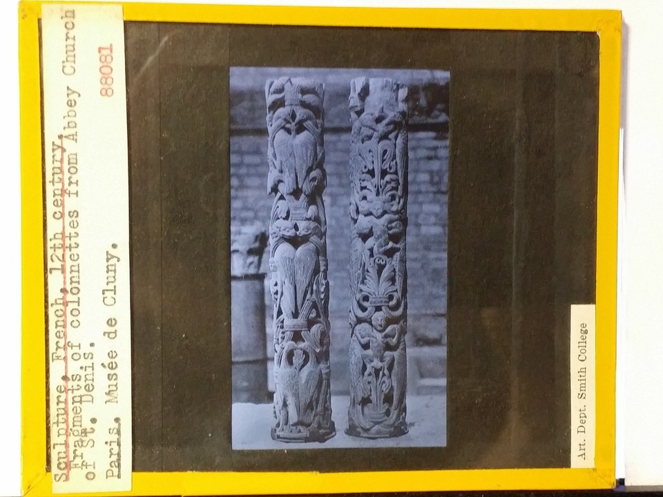 Colonnettes from Abbey Church of St. Denis, France, Magic Lantern Glass ...