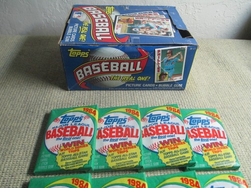 1984 Topps Baseball Packs~(3) Packs w/Box ~ Mattingly & Strawberry's ...