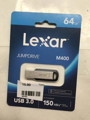 Lexar JumpDrive M400 64GB USB 3.0 Flash Drive - Grey and Black (44793 ...