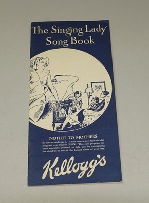 ORIGINAL 1931 KELLOGG'S THE SINGING LADY SONG BOOK PREMIUM BOOKLET | eBay