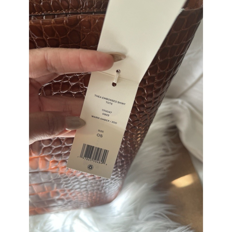 RARE NEW $720 Tory Burch Crocodile Thea Work Travel Laptop Tote Diaper ...