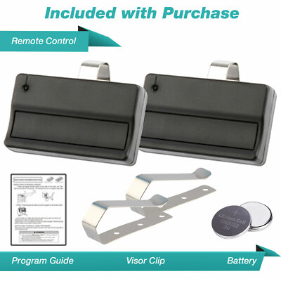 2 for 953D 953CD Chamberlain Compatible 1Button 315mhz Garage Door ...