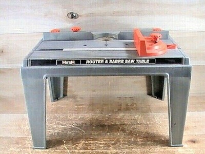 Vintage Hirsh Router & Sabre Saw Table 18"x 13"X 11" W/ Miter Gauge ...