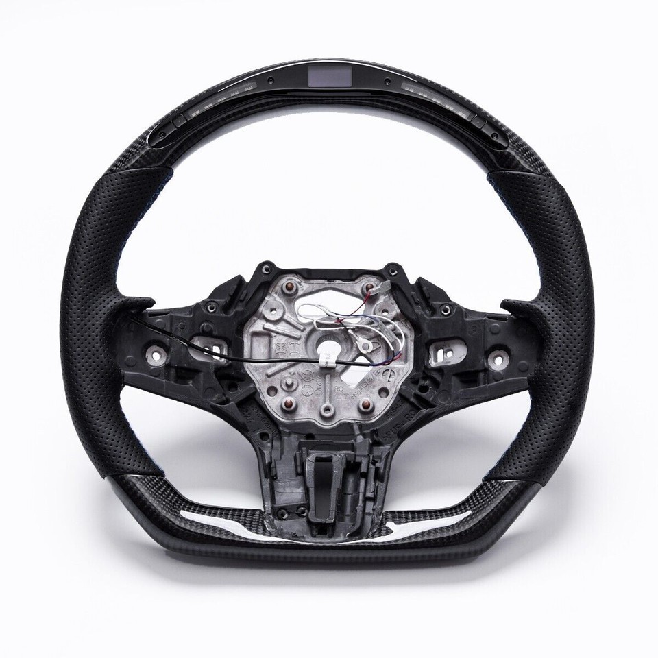 Real carbon fiber Customized LED Steering Wheel BMW G20 M3 M4 3-Series ...
