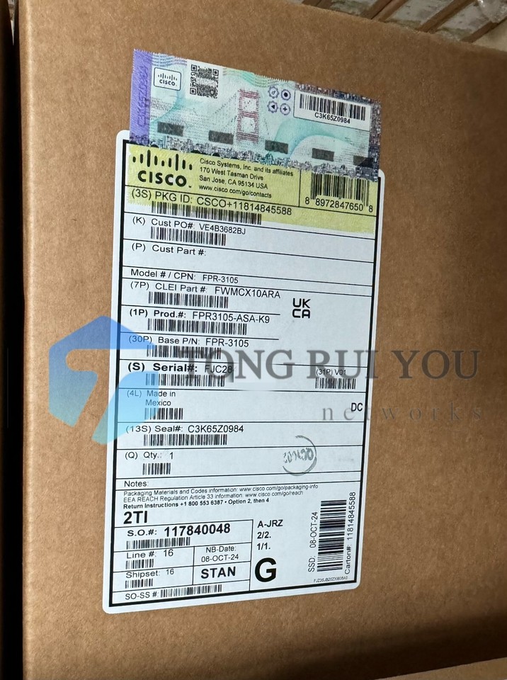 Cisco FPR3105-NGFW-K9 Cisco Secure Firewall 3105 ASA Appliance, 1U | eBay