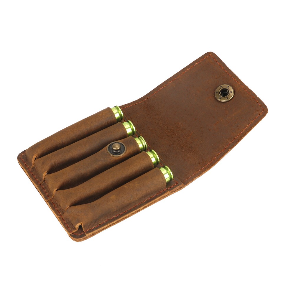TOURBON Leather Rifle Ammo Carrier Belt Pouch Hunting Cartridges ...