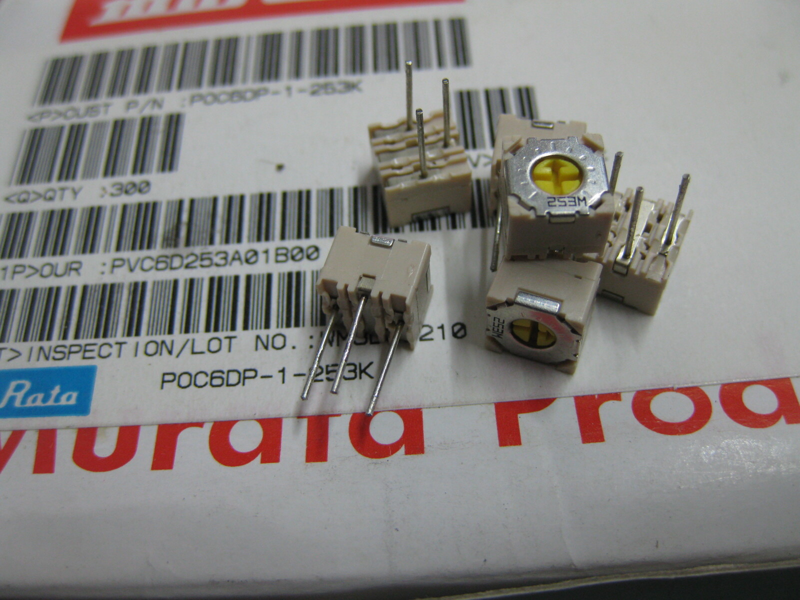 5x PVC6D253A01B00 Resistors Trimmer 25K OHM PC PIN TOP 1/2W | eBay