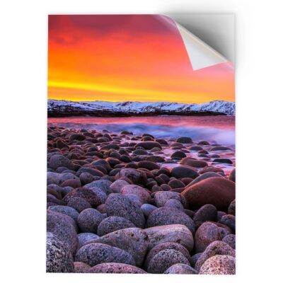 1 x Vinyl Sticker A3 - Sunset Pebble Stone Beach Sea #24520 | eBay UK
