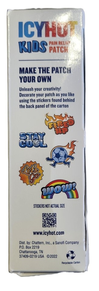 Icy Hot Kids Pain Relief Patches - Muscle Joint 5 Patches - Exp 08/25 ...