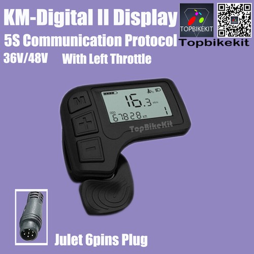 KING-METER Digital II LCD Display 36V/48V 6Pins WP Gen3/Wallke F2 ...