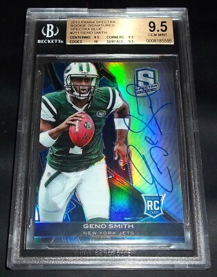 (#20/49) BGS 9.5 10 Autograph Rc Geno Smith Auto 2013 Spectra Blue ...