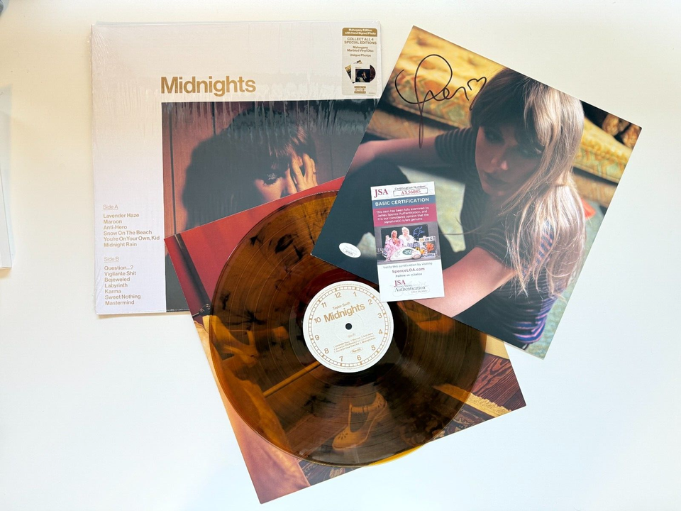 HAND SIGNED Taylor Swift Midnights Vinyl Autograph Insert WITH JSA ALL ...