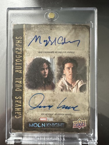 2023 Upper Deck Moon Knight Oscar Isaac May Calamawy Dual Autograph /25 ...