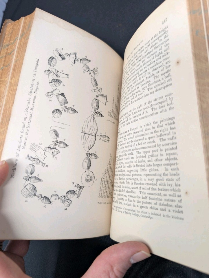 FOLDOUT MAPS! 1875 Pompeii by Thomas Dyer London Leather Bound Antique ...