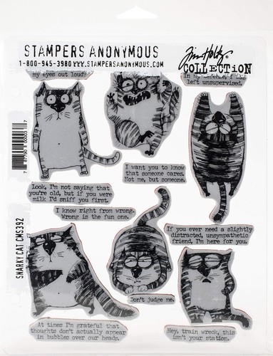 CLING RBBR STAMP SET SNARKY CAT, us:size 787790000037| eBay