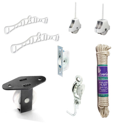 Line Pulleys Single Double Axle Washing Line Indoor Airer Drying Kit ...