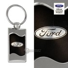 Ford Logo Black Rectangular Authentic Chrome Key Fob Keyring Keychain ...
