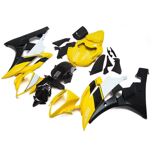 Yellow Black Fairing Kit for Yamaha YZF R6 2006 2007 YZF-R6 Injection ...