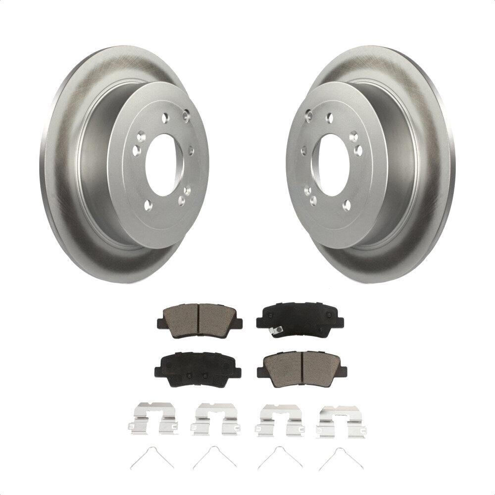 Disc Brake Rotors and Pads Kit for 01-09 Hyundai Tucson Rear of Car KGC ...