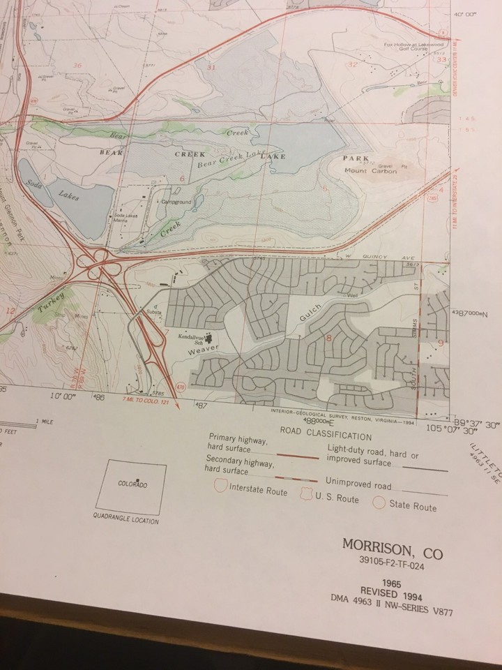 Morrison Quadrangle Colorado 1994 Vintage Topographic USGS Map ...