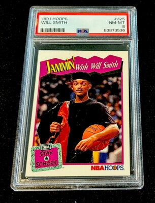 WILL SMITH Rookie NBA Hoops All Star Jammin' with the Boys RARE PSA 8 ...