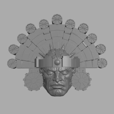 Inti Ancient Incan Sun God custom head for 4" 6" 7" 12" action figures ...