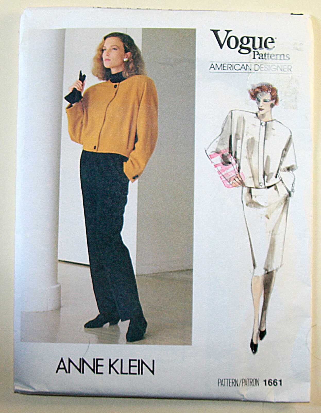 Vogue American Designer Anne Klein sewing pattern 1661 Sz 12 Jacket ...