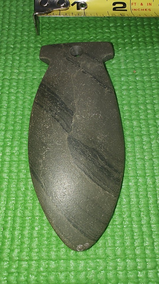 Banded Slate Pendant Native American Artifact Arrowhead | eBay